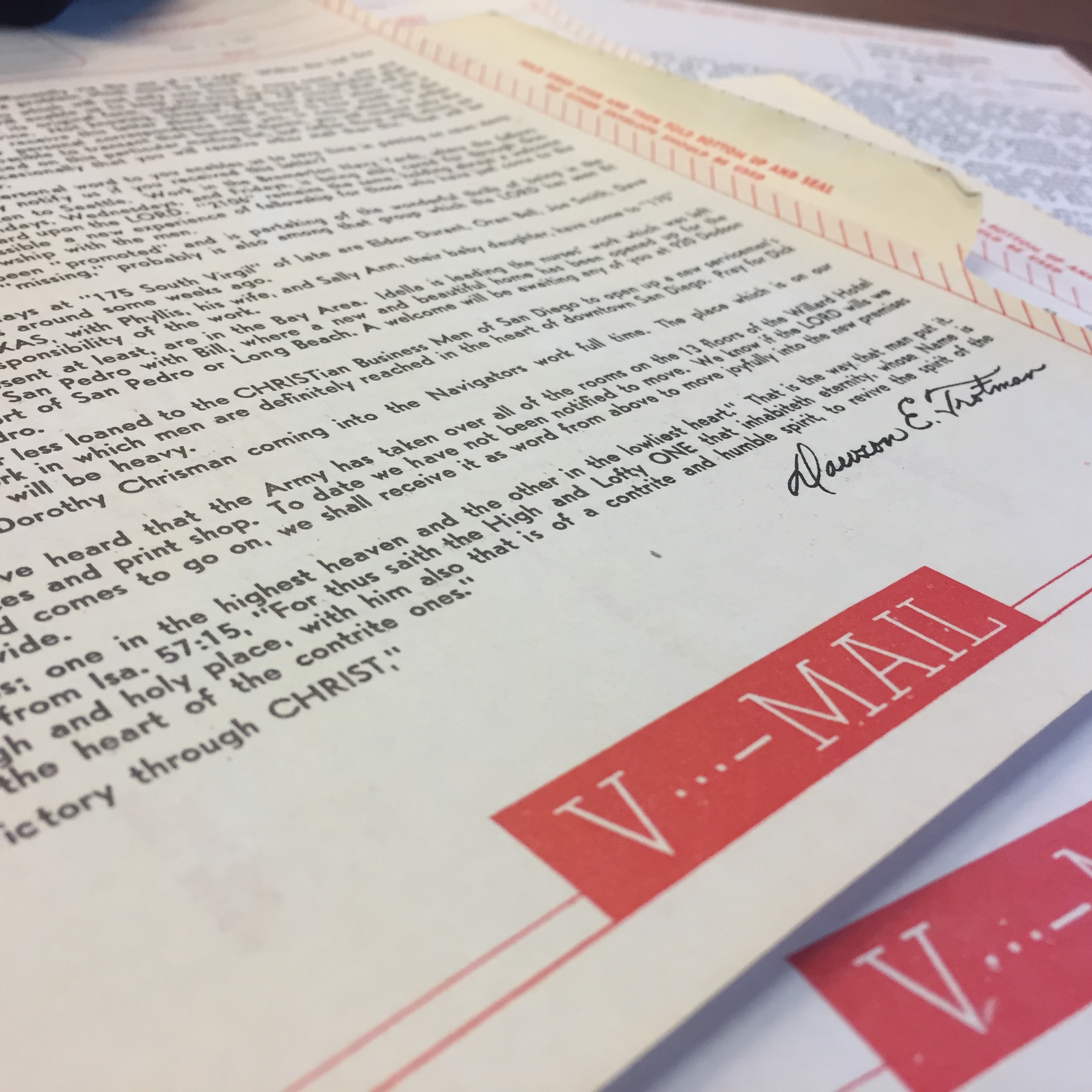 V-mail - Navigators History